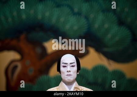 Japanese Kabuki actor Kankuro Nakamura of Heisei Nakamura company ...