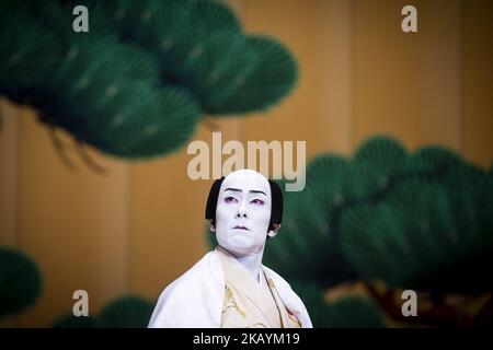 Japanese Kabuki actor Kankuro Nakamura of Heisei Nakamura company ...