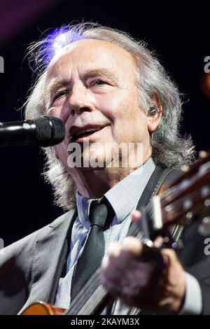 Singer Joan Manuel Serrat in concert during Botanical Nights Festival ...