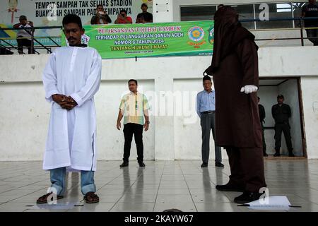 An Acehnese man was whipped for violating Sharia law in Lhokseumawe on ...