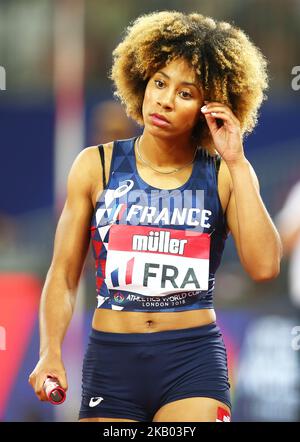 Estelle Raffai of France 1st Leg compete in the 4 x 100m Relay Women ...