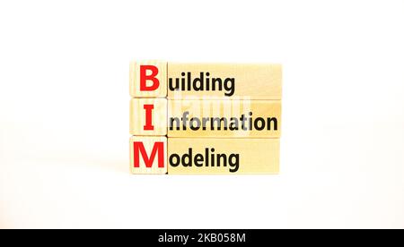 BIM building information modeling symbol. Concept words BIM building ...