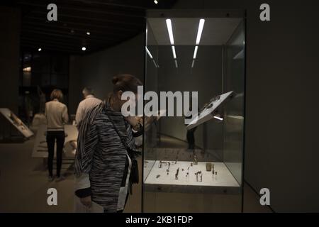 Artworks are displayed at The Curve, Barbican Centre during the ...