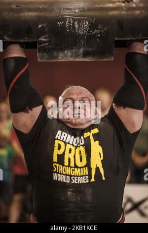 Weightlifter in the strongman "Arnold Classic Europe" 2018 multisport ...