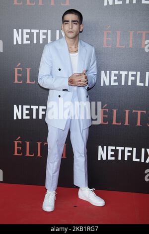 Omar Ayuso Mina El Hammani attend the 'Elite' premiere photocall at ...