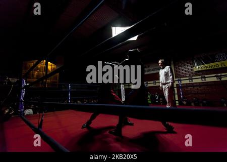 Amateur boxers from different Chilean clubs fought at the Prat-Lautaro ...