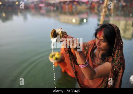 Hindu Devotees offering milk And Water to Shiv Lingam on occasion of ...