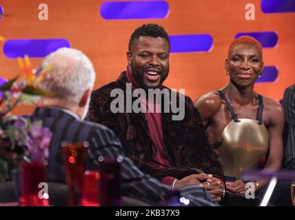 EDITORIAL USE ONLY Winston Duke , Michaela Coel, Graham Norton, Loyle ...