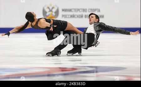 Sofia Evdokimova and Igor Bazin of Russia perform in the ice dance free dance at the ISU ...