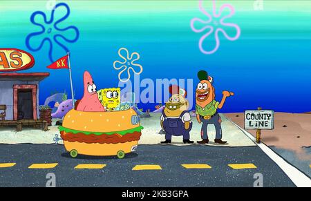THE SPONGEBOB SQUAREPANTS MOVIE, PATRICK, SPONGEBOB, 2004 Stock Photo ...