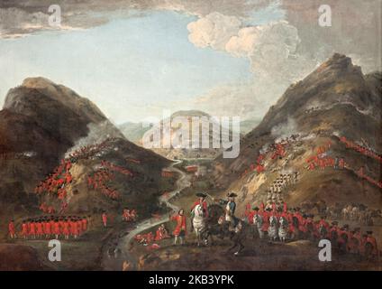 Peter Tillemans' painting 'The Battle of Glenshiel 1719' depicts the ...