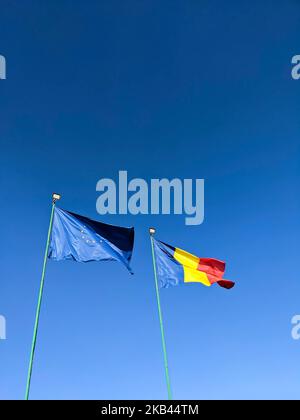 family - yellow sign with blue sky background Stock Photo - Alamy