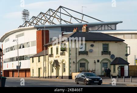 Wrexham Football Club's The Racecourse Ground, their home since 1864 ...