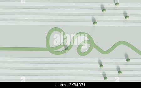 Straight line verses winding route. Path to success. Business strategic ...