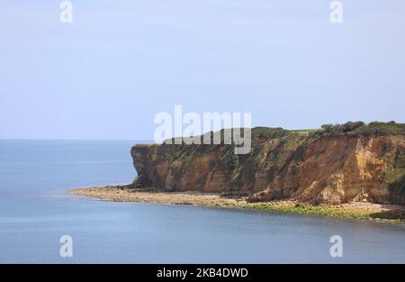 beach and sea of the place where the Normandy landings took place in ...