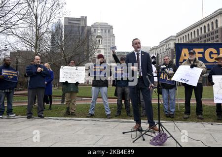 Rep. Brian Fitzpatrick (R-Pa.) speaks with reporters outside the U.S ...