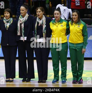 L-R Julie Richardson manager, Lisa Alexander coach and Megan Anderson ...