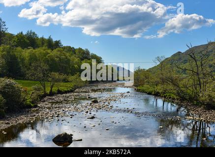 Scotland Argyll, Kinlochmoidart , River Moidart and old Bridge near the ...