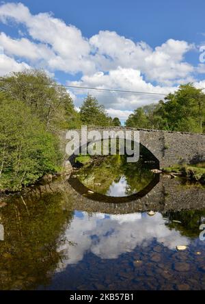 Scotland Argyll, Kinlochmoidart , River Moidart and old Bridge near the ...