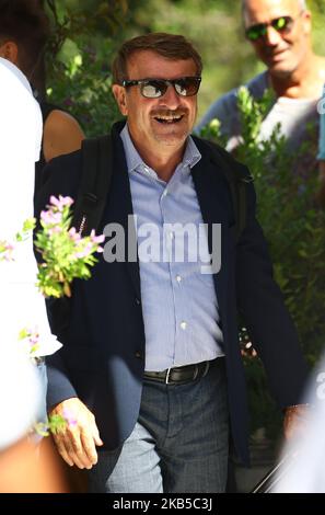 Giacomo Poretti is seen arriving at the 76th Venice Film Festival on ...