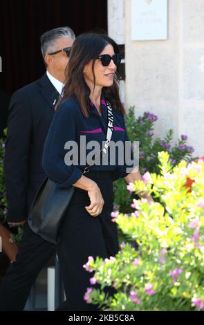 Paola Turci is seen arriving at the 76th Venice Film Festival on ...