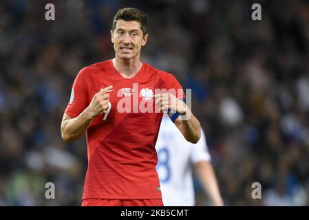 Robert Lewandowski of Poland reacts during the FIFA World Cup 2026 ...
