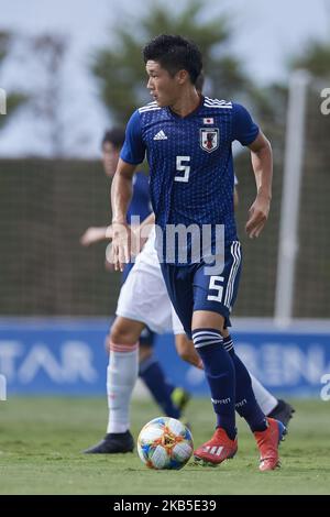 Nagi Matsumoto of Japan in action during the international friendly ...