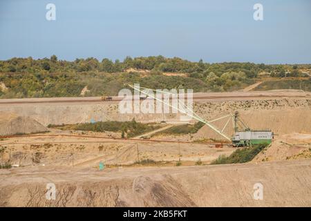 Amber open pit mine, on the largest in the world amber deposit is seen ...