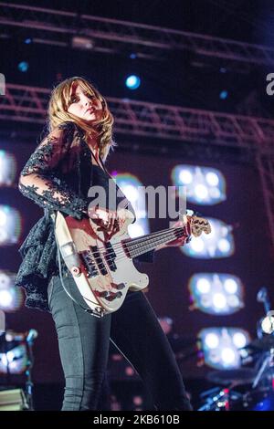 Maneskin performing live at Carroponte Milano, Italy, on September 14 ...