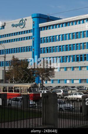 Farmak SAP medicine factory is seen in Kyiv, Ukraine, September 16,2019 ...
