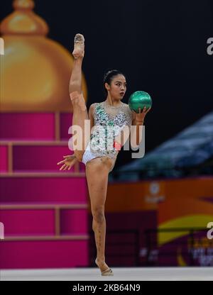 Yating Zhao of China during Rhythmic Gymnastics World Championships at ...