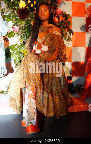 Models present Caroline Hu Spring/Summer 2020 collection during London ...