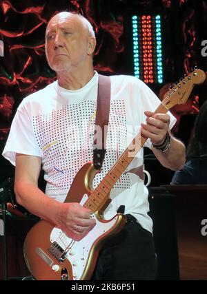 Pete Townshend of British rock group The Who with his wife Karen and ...