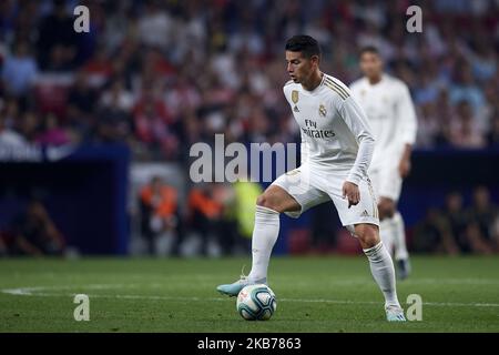 James Rodriguez of Real Madrid controls the ball during the Copa del ...