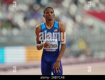 October 1, 2019: Nathan Strother of United States competing in the 400 ...