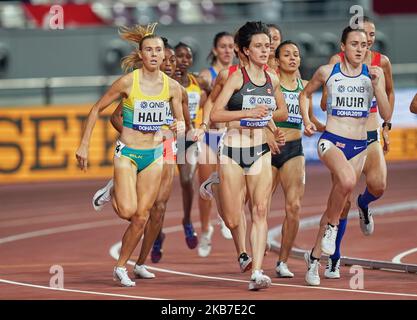 Linden Hall of Australia competing in the women’s 1500m final at the ...