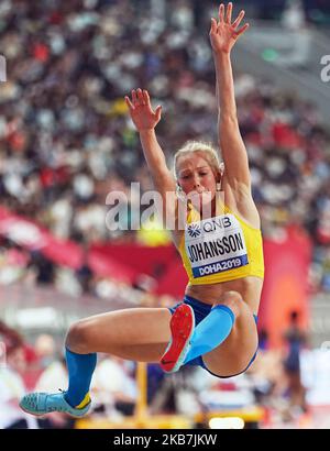 Tilde JOHANSSON in the long jump at the Doha 2019 World Athletics ...