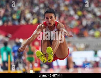 Maria Natalia Londa in the long jump at the Doha 2019 World Athletics ...