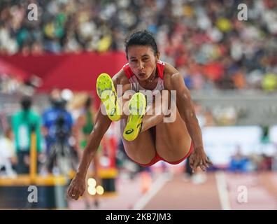 Maria Natalia Londa in the long jump at the Doha 2019 World Athletics ...