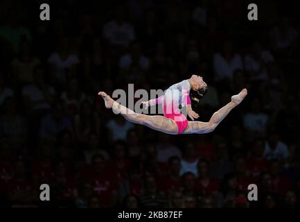 Shijia Li of China during balance beam for women at the 49th FIG ...