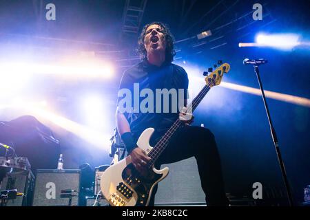 John Calabrese of Danko Jones performs live at Fabrique on October 14 ...