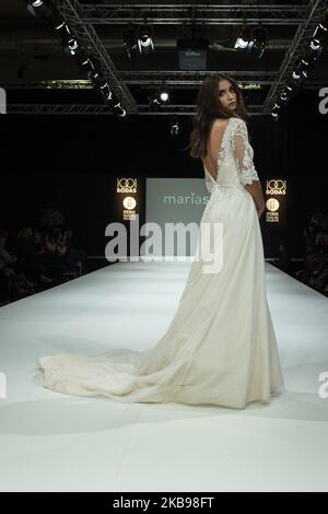fashion model with Marina Salasdesign, during the bridal fashion Madrid ...