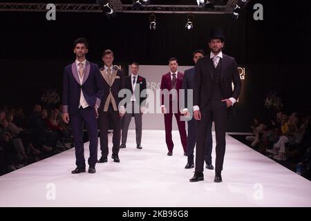 fashion model with Protocolo design, during the bridal fashion Madrid ...