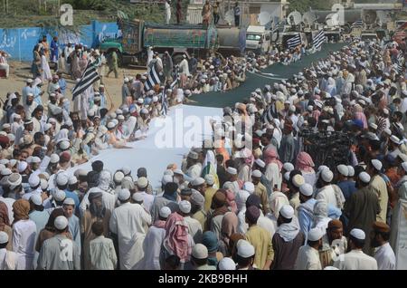 Jamiat Ulema-e Islam Flag On Flagpole, Isolated On White Background, 3D ...