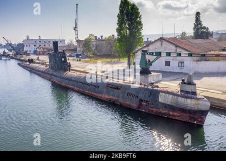 A view of latest and out of service Bulgarian submarine "Slava" (Glory ...