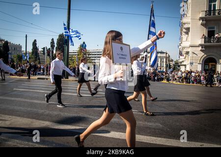 People take part at OXI day parade in Athens, Greece on october 28th ...