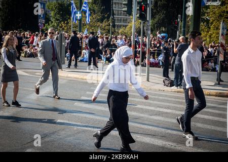 People take part at OXI day parade in Athens, Greece on october 28th ...