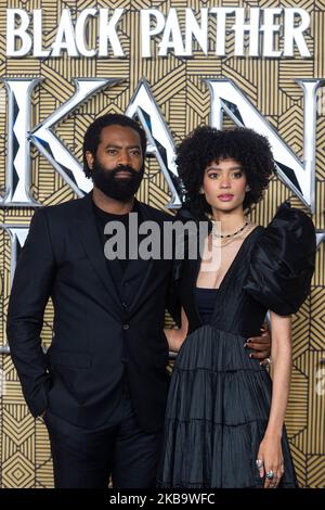 London, UK. Nicholas Pinnock and Tia Rolph at the Black Panther ...