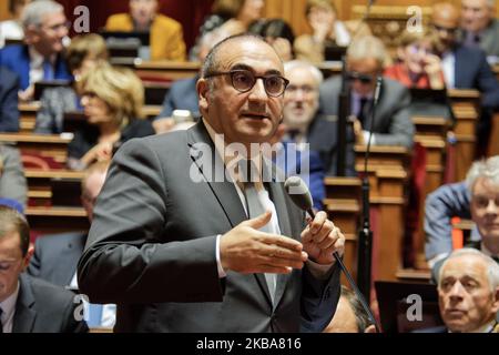 French Minister of the Interior Laurent Nunez speaks during a session ...