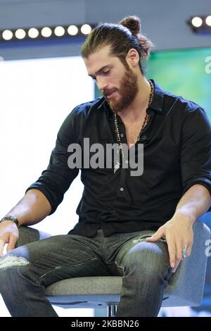 Turkish actor Can Yaman attends the "El Turco" premiere at Cine Palacio ...